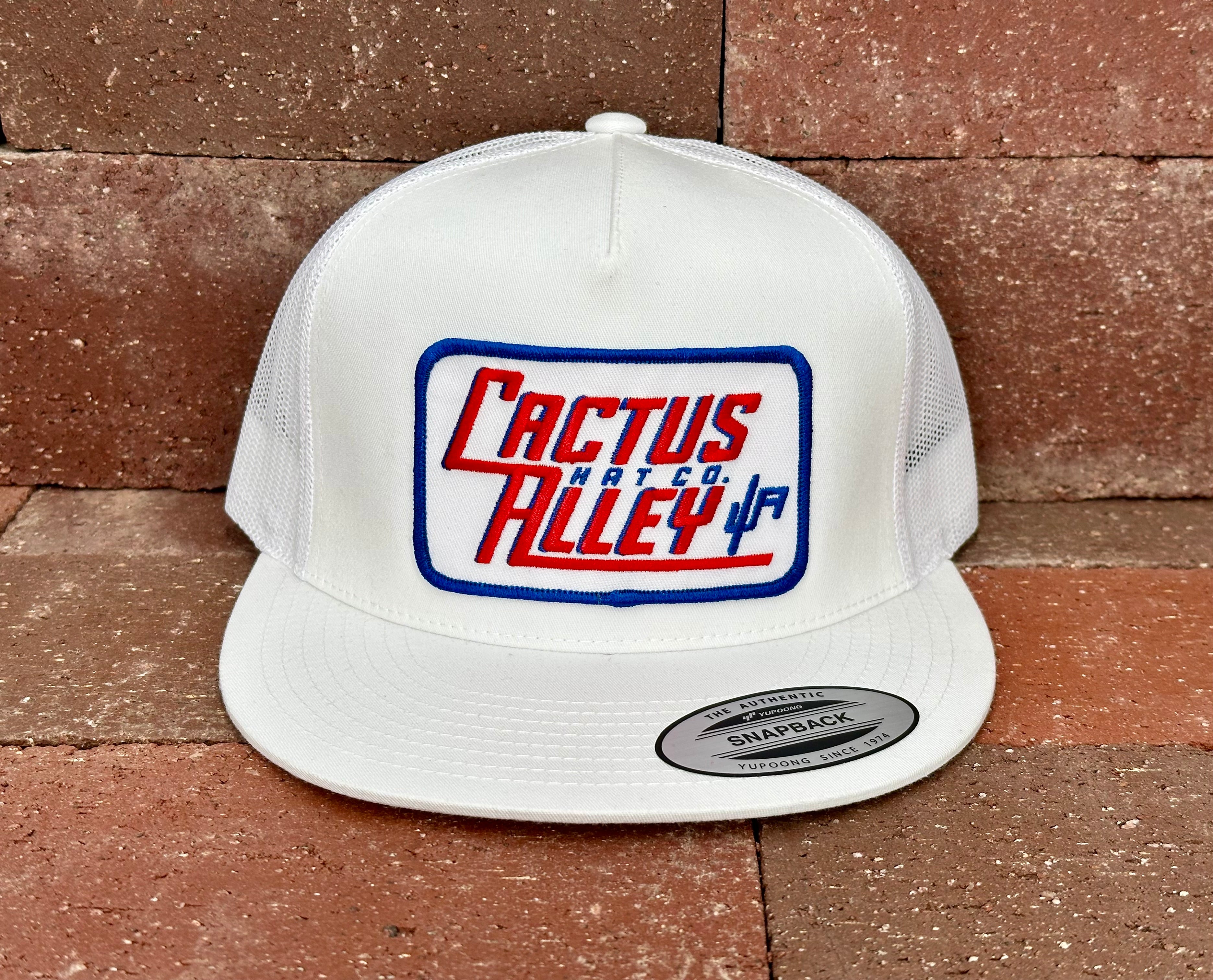 "Retro" - 6006 White/ White Mesh, Snapback Cap – Cactus Alley Hat Co.